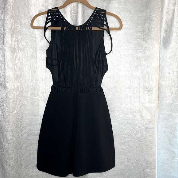 Forever 21 | Dresses | Lbd Black Mini Crepe Caged Backless Dresssize Sm ...